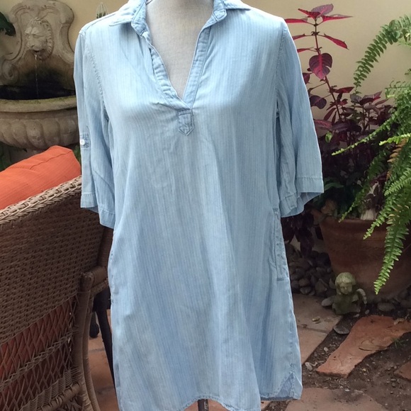 cloth & stone | Tops | Cloth Stone Light Blue Denim Dress | Poshmark